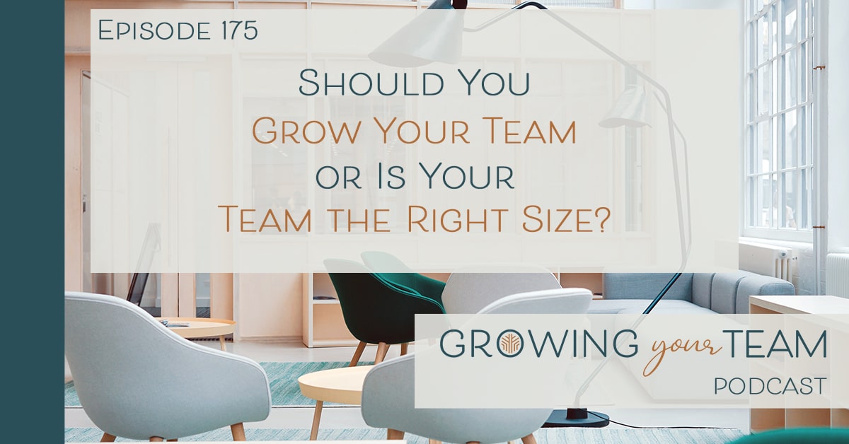 Should You Grow Your Team or Is Your Team the Right Size?